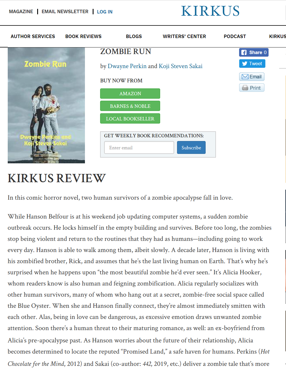 Zombie Run Review – Koji Steven Sakai